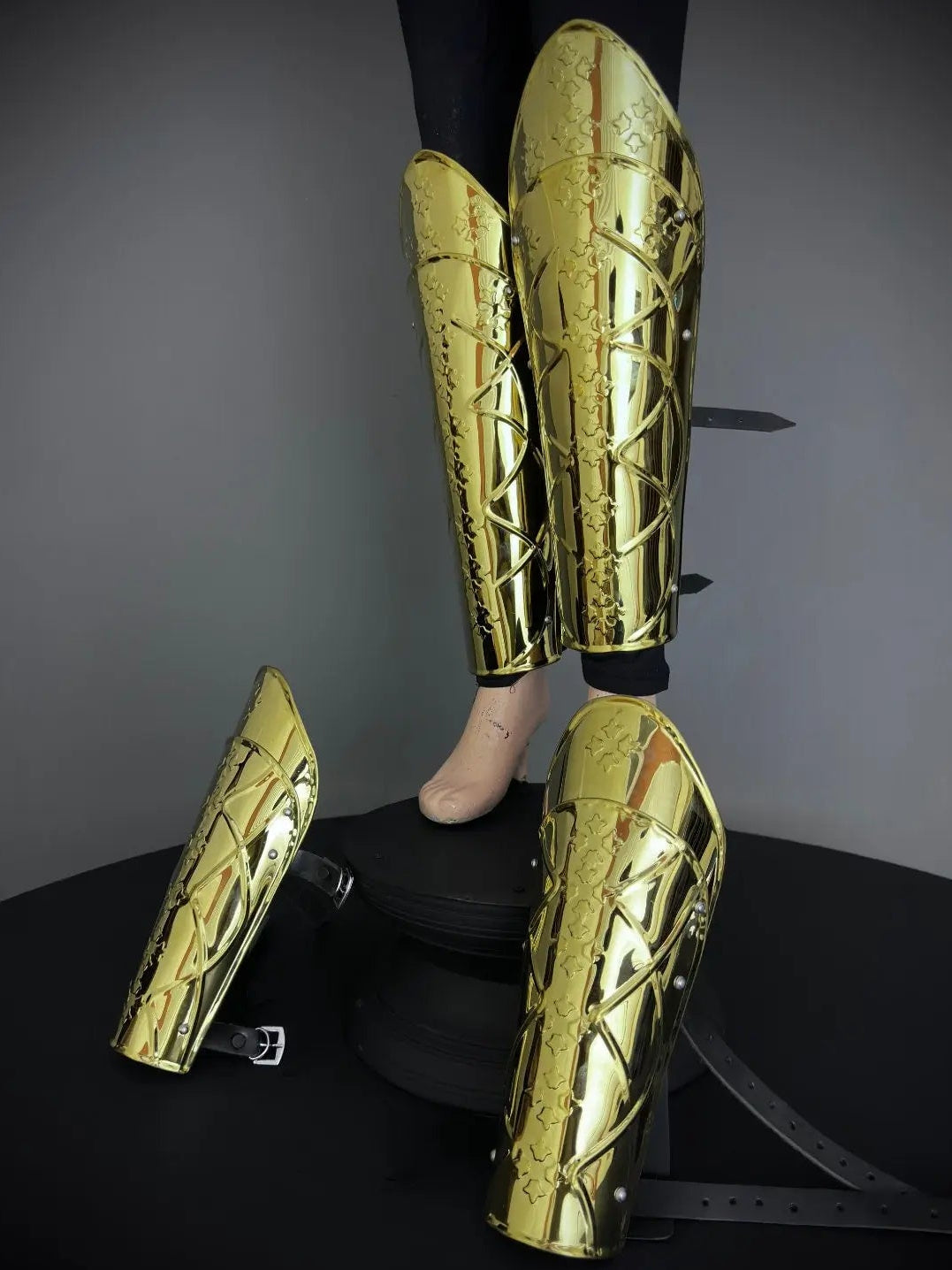 Medieval Knight leg Armor, Bracers Armor, Larp Armor, fantasy Armor ...