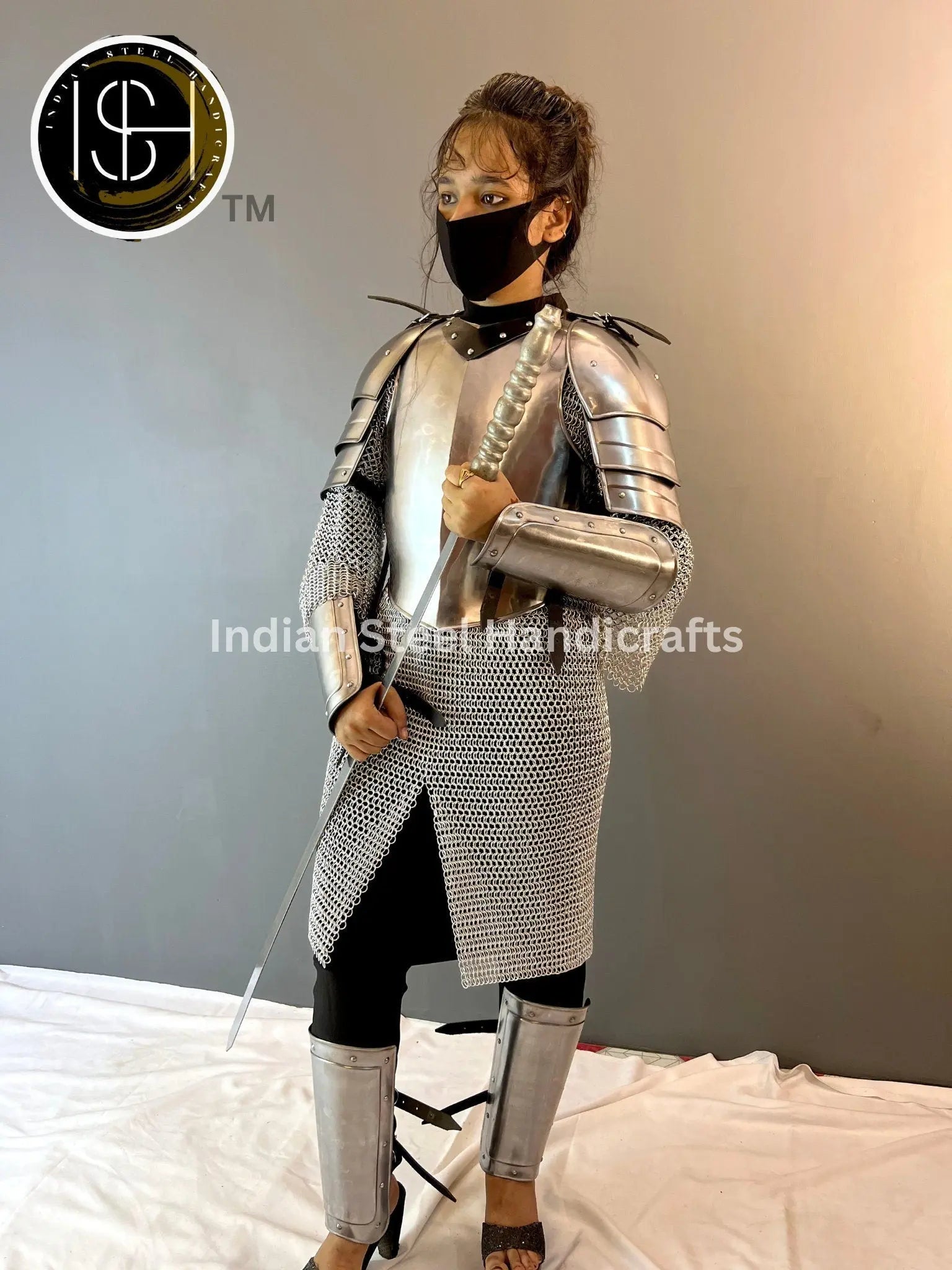 Steel Lady Knight Armor: Medieval SCA LARP Costume – ISH Collection