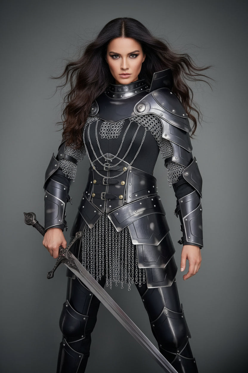 Medieval Knight Armor: 20 Gauge Steel, Female Cosplay LARP Costume ...